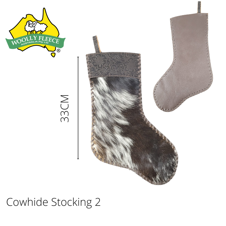 Cowhide Christmas Stockings – Woolly Fleece Australia