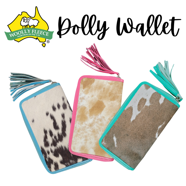 Dolly - Cowhide and Leather wallet – Woolly Fleece Australia