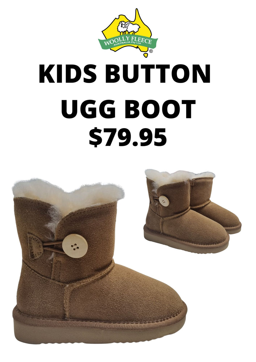 Footwear Kids Button Boot – Woolly Fleece Australia