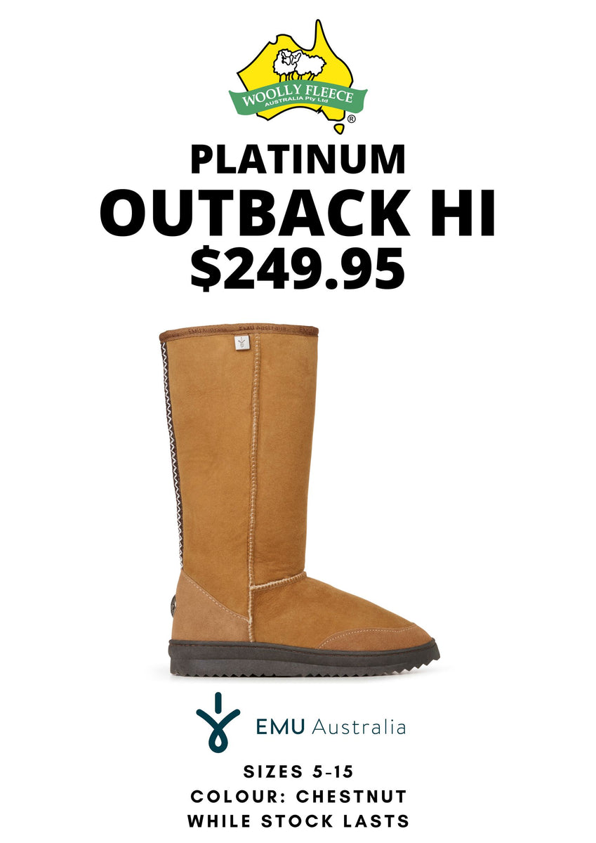 Foot Wear - Emu Platinum Outback Hi Australian Made – Woolly Fleece ...